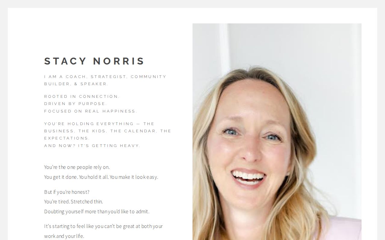 Stacy Norris - Business and Life Coach for Women